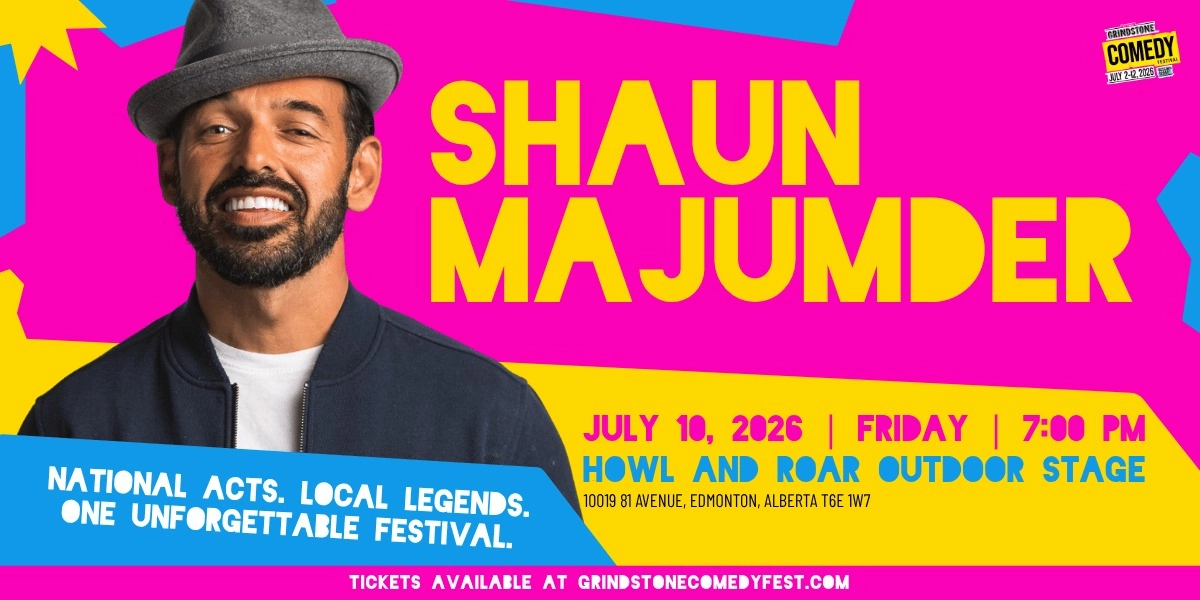 Shaun Majumder at the Howl & Roar Stage - GCF 2026 - Grindstone Theatre ...