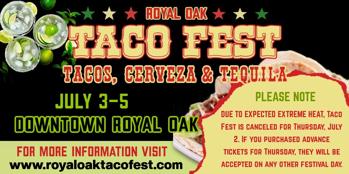 2026 Royal Oak Taco Fest - J & J Festivals, Inc. - Royal Oak - Jul 2 ...